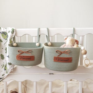 Crib Hanging Basket for Baby, Crib Pocket Organizer, Newborn Organizer ...