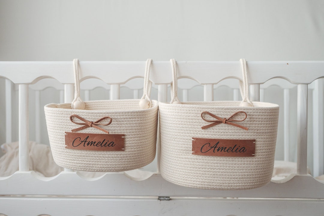 Crib Hanging Basket for Baby, Crib Pocket Organizer, Newborn Organizer ...