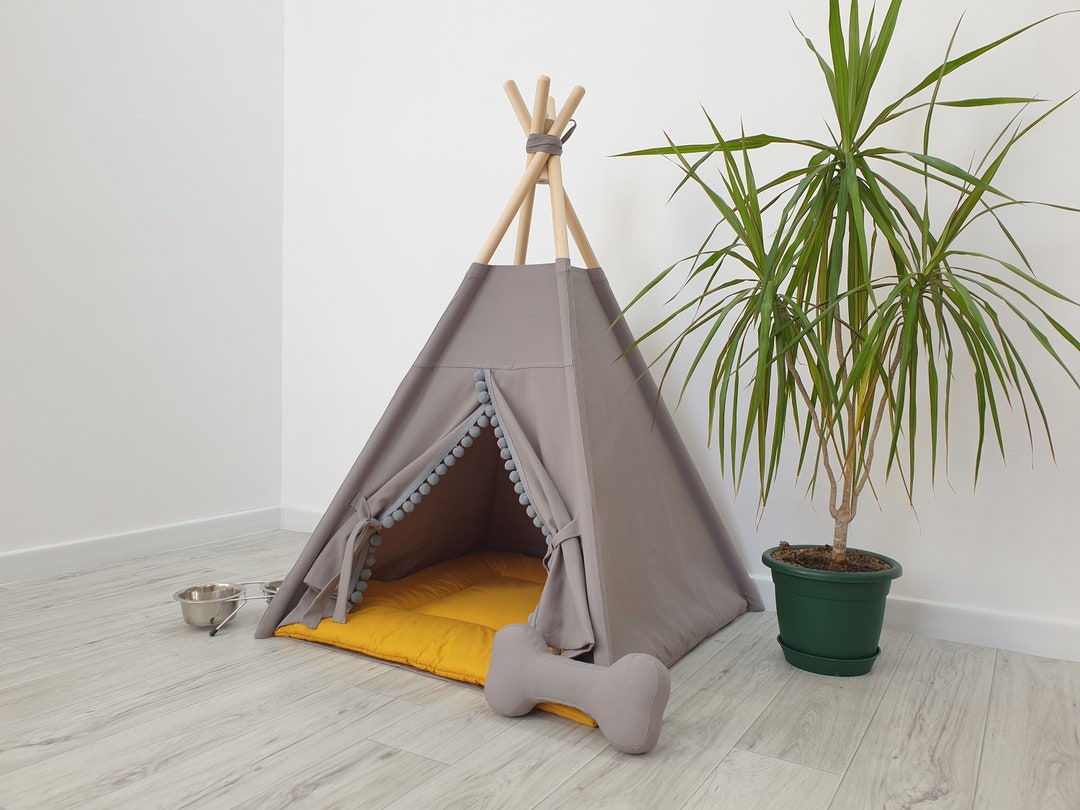 Personalized Pet Teepee, Pet Tipi, Dog Teepee, Boho Dog House, Cat Tipi ...