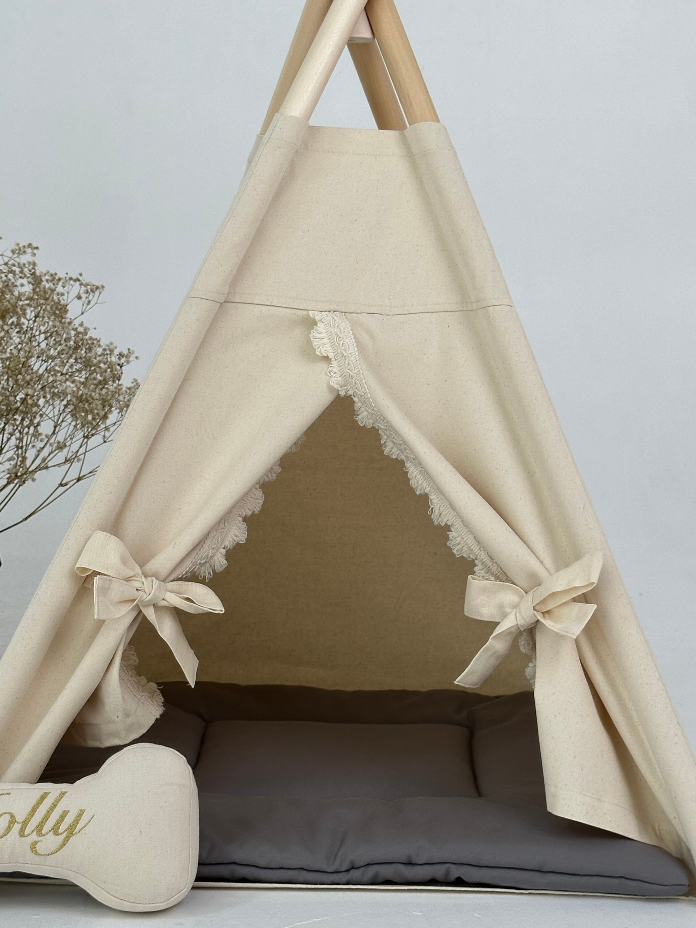 Natural Dog House, Personalized Pet Teepee, Pet Tipi, Dog Teepee, Cat ...