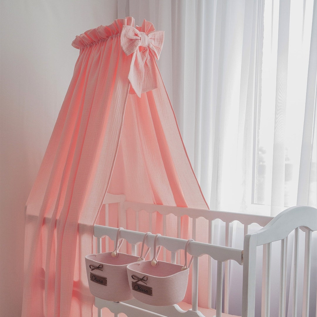 Muslin Crib Canopy, Montessori Bed Canopy, Bed Canopy, Canopy Nursery ...
