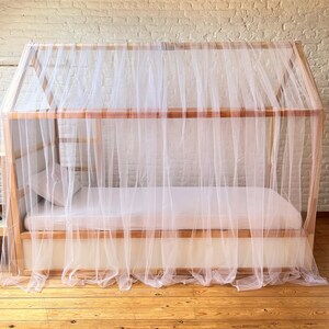 Tulle Canopy, Toddler Bed Canopy, Montessori House Bed Canopy, Crib ...