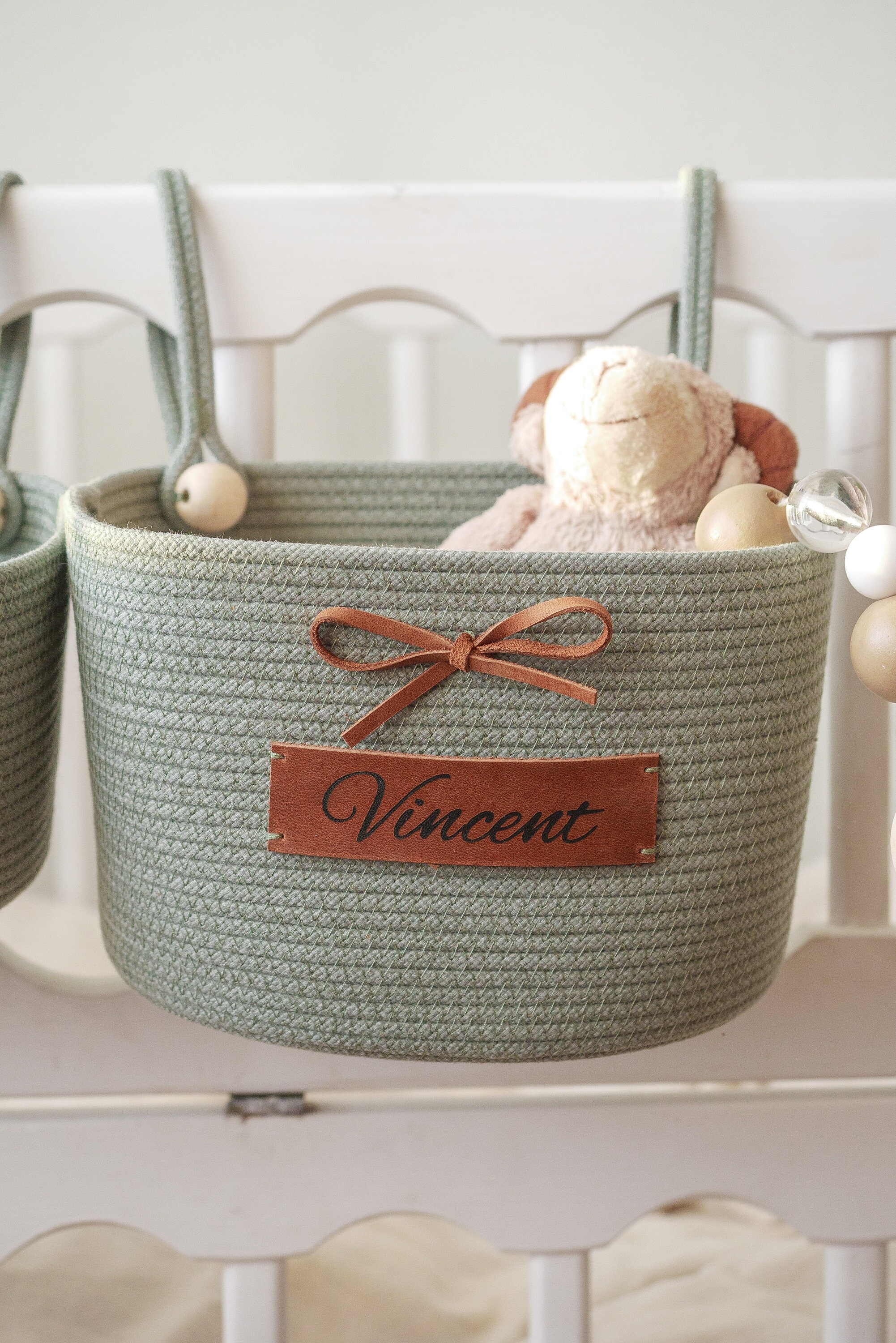 Crib Hanging Basket for Baby, Crib Pocket Organizer, Newborn Organizer ...