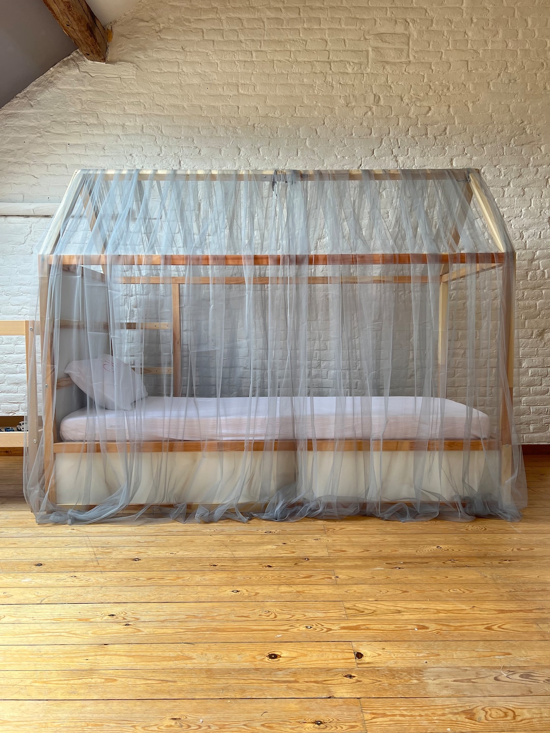 Tulle Canopy, Toddler Bed Canopy, Montessori House Bed Canopy, Crib ...