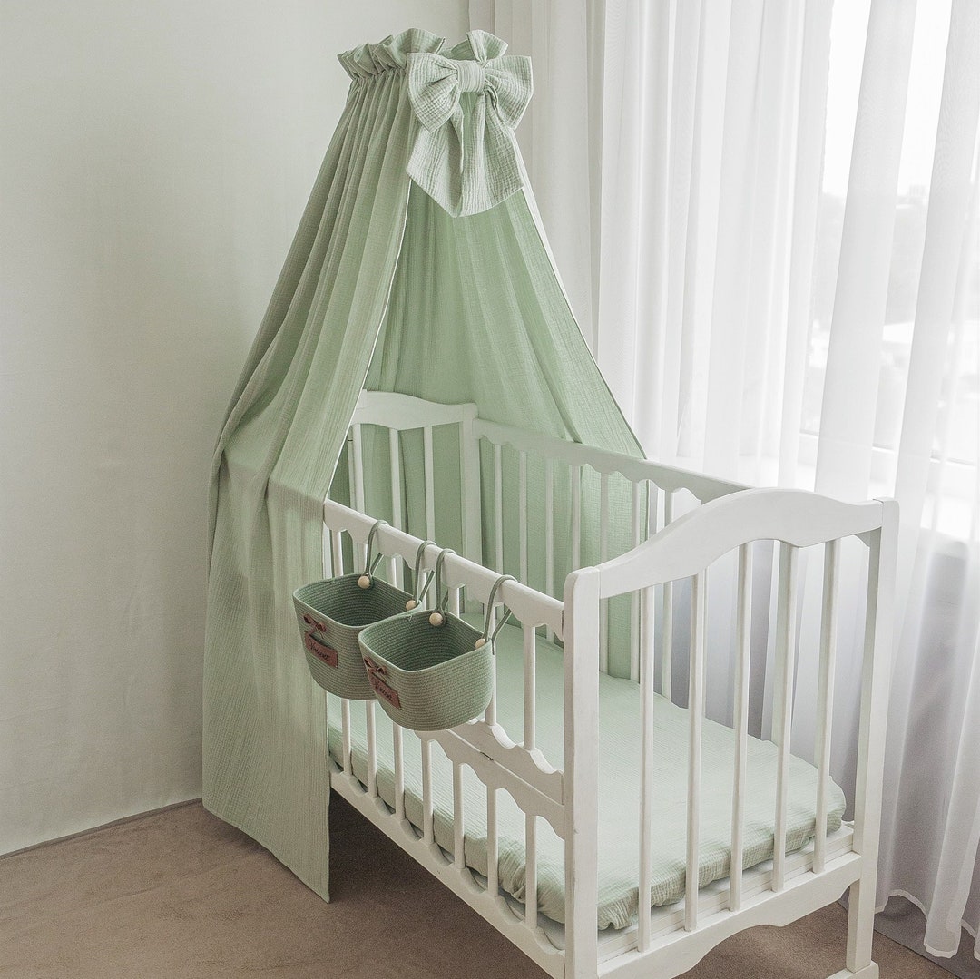 Muslin Crib Canopy, Montessori Bed Canopy, Bed Canopy, Canopy Nursery ...