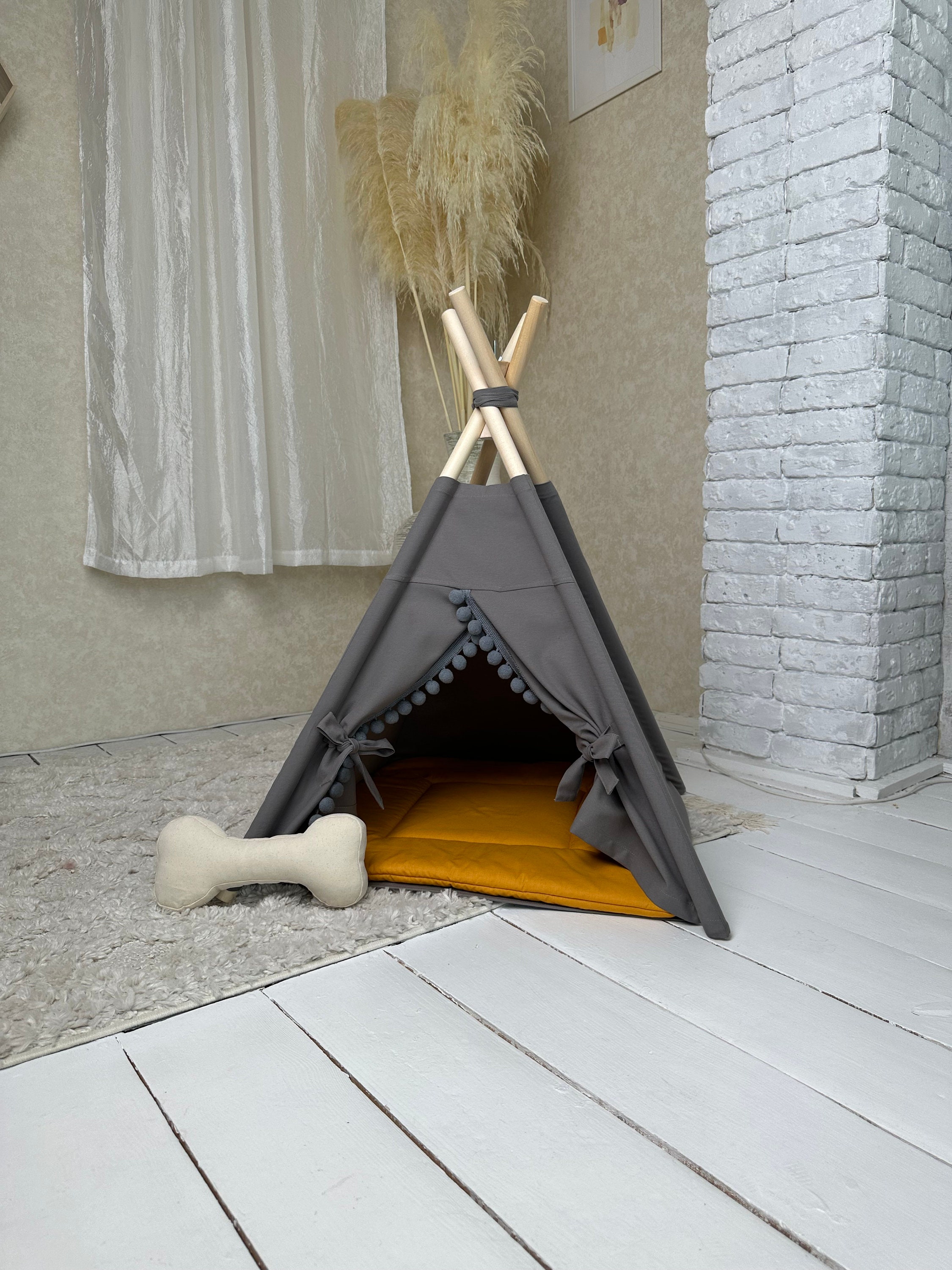 Personalized Pet Teepee, Pet Tipi, Dog Teepee, Boho Dog House, Cat Tipi ...