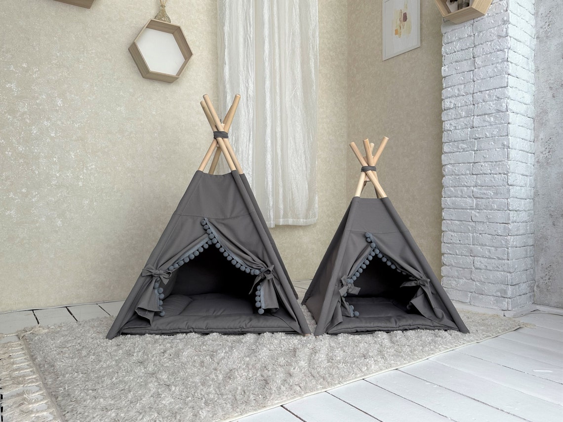 Personalized Pet Teepee, Pet Tipi, Dog Teepee, Boho Dog House, Cat Tipi ...