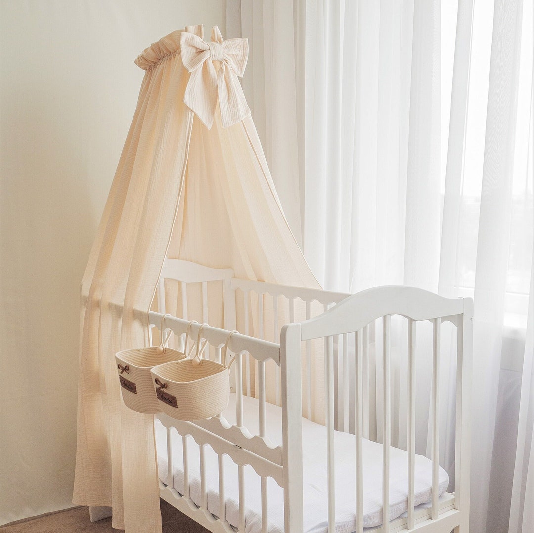 Muslin Crib Canopy, Montessori Bed Canopy, Bed Canopy, Canopy Nursery ...