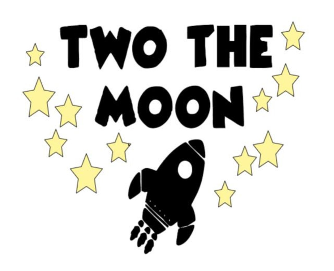 Two the Moon Svg - Etsy