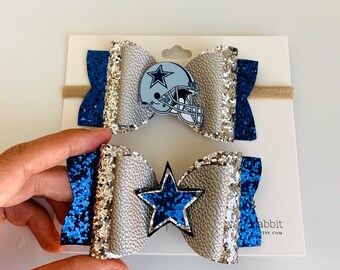 Cowboys Hair Bow | Etsy