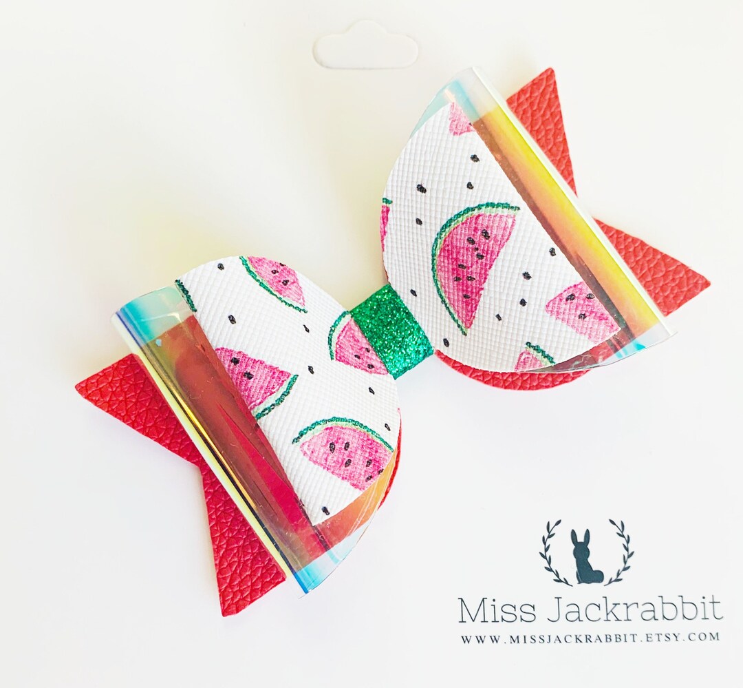 Watermelon Hair Bow, Watermelon Headband, Watermelon Hair Clip ...