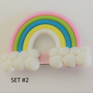 Rainbow Hair Clips, Cute Hair Clips, Hair Accessories, Girl Hair ...