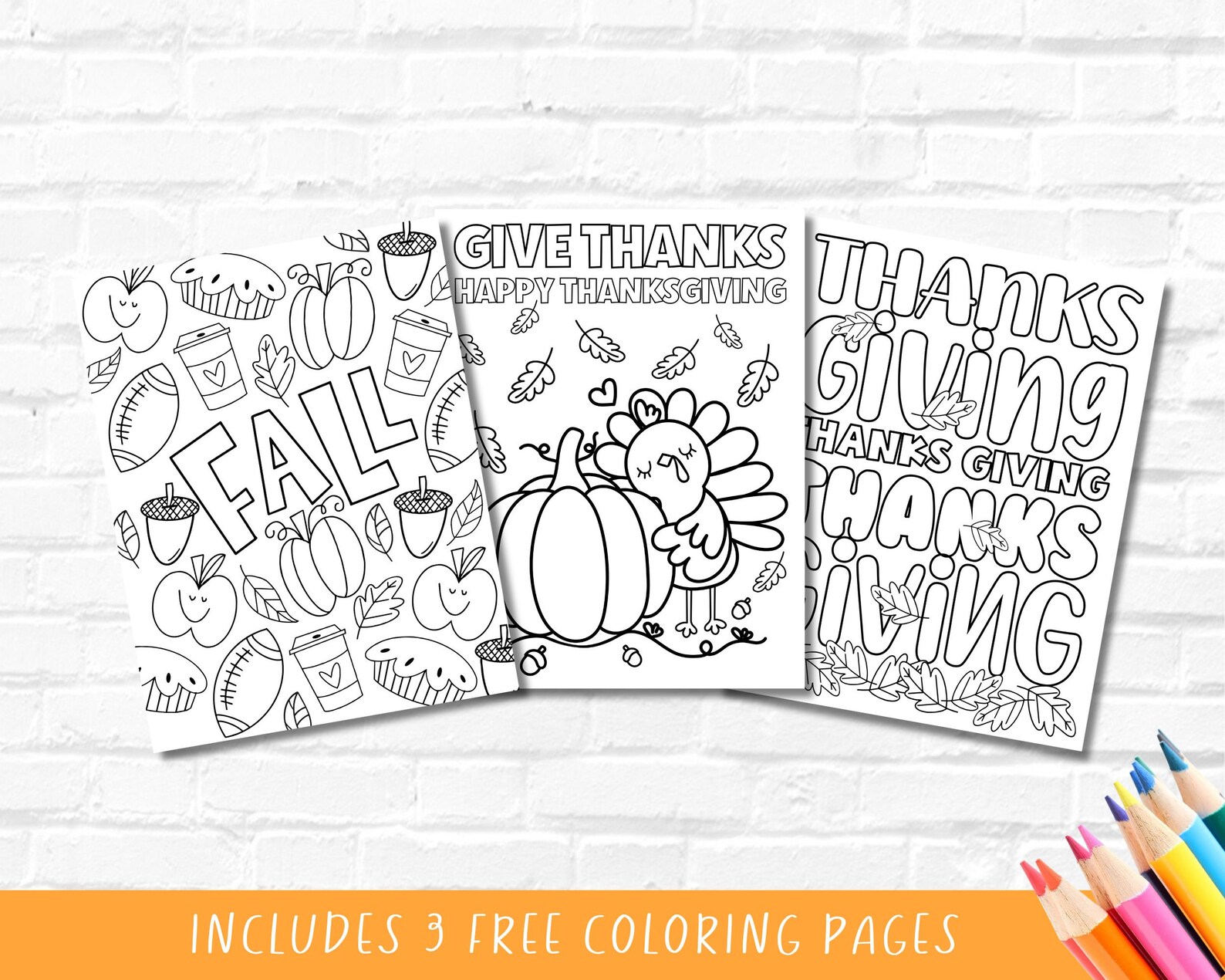 Kids Thanksgiving Activity Pages: Printable Fall DIY (PDF + Jpegs) - Etsy