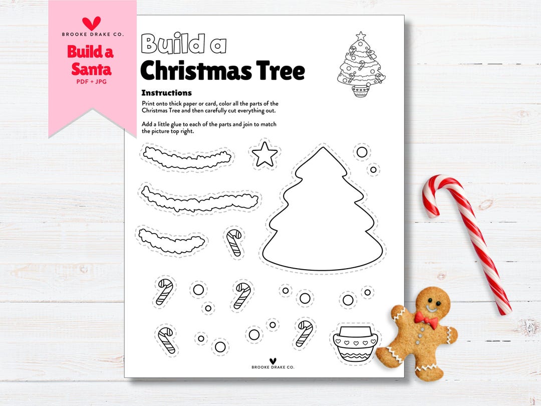 Christmas Build-a-craft Christmas Tree Printable: Holiday Kids Activity ...