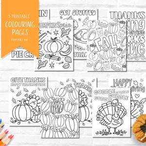 Kids Thanksgiving Coloring Activity Bundle (digital Download) - Etsy