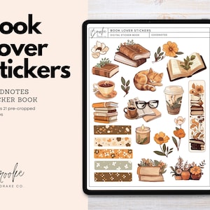 Book Lover Digital Stickers, Goodnotes Sticker Book, Digital Planner ...
