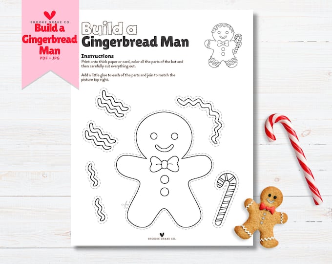 Build a Gingerbread House Craft | Christmas Cut and Paste Activity ...