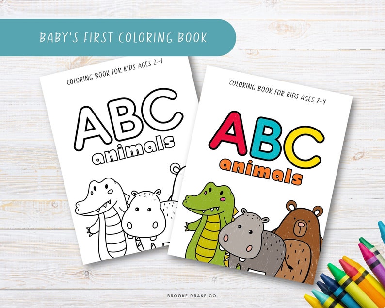 Animal Alphabet Coloring Book: ABC Preschool Activity (PDF) - Etsy