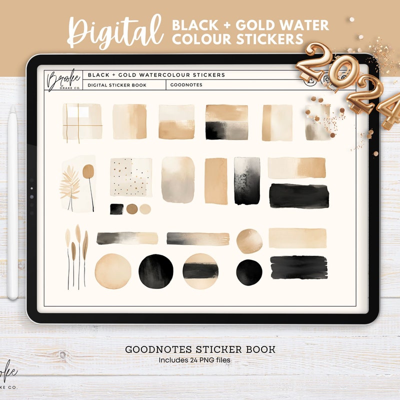 Aesthetic Black Stickers - Etsy