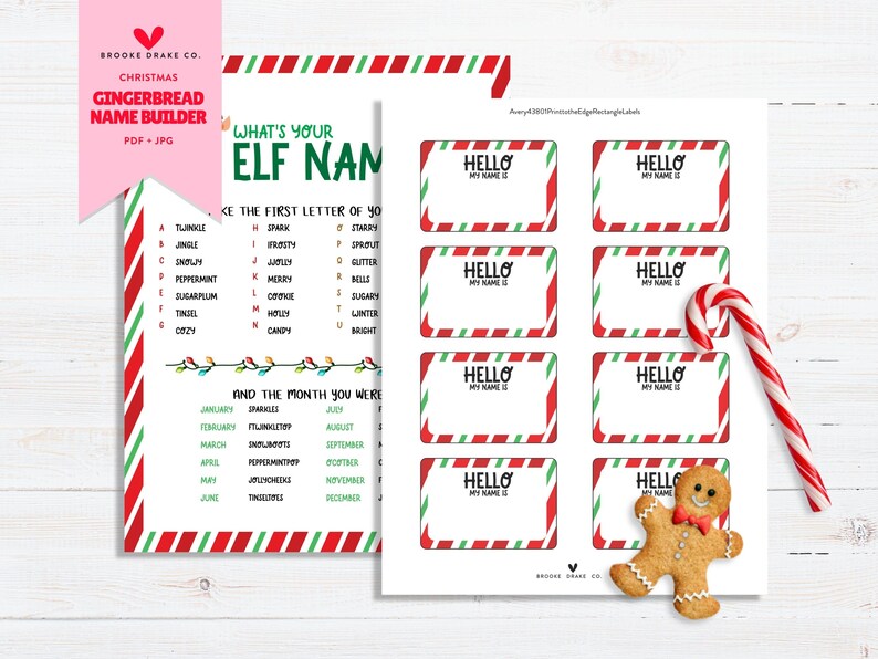 What’s Your Elf Name? Printable Game: Christmas Party Activity (digital ...