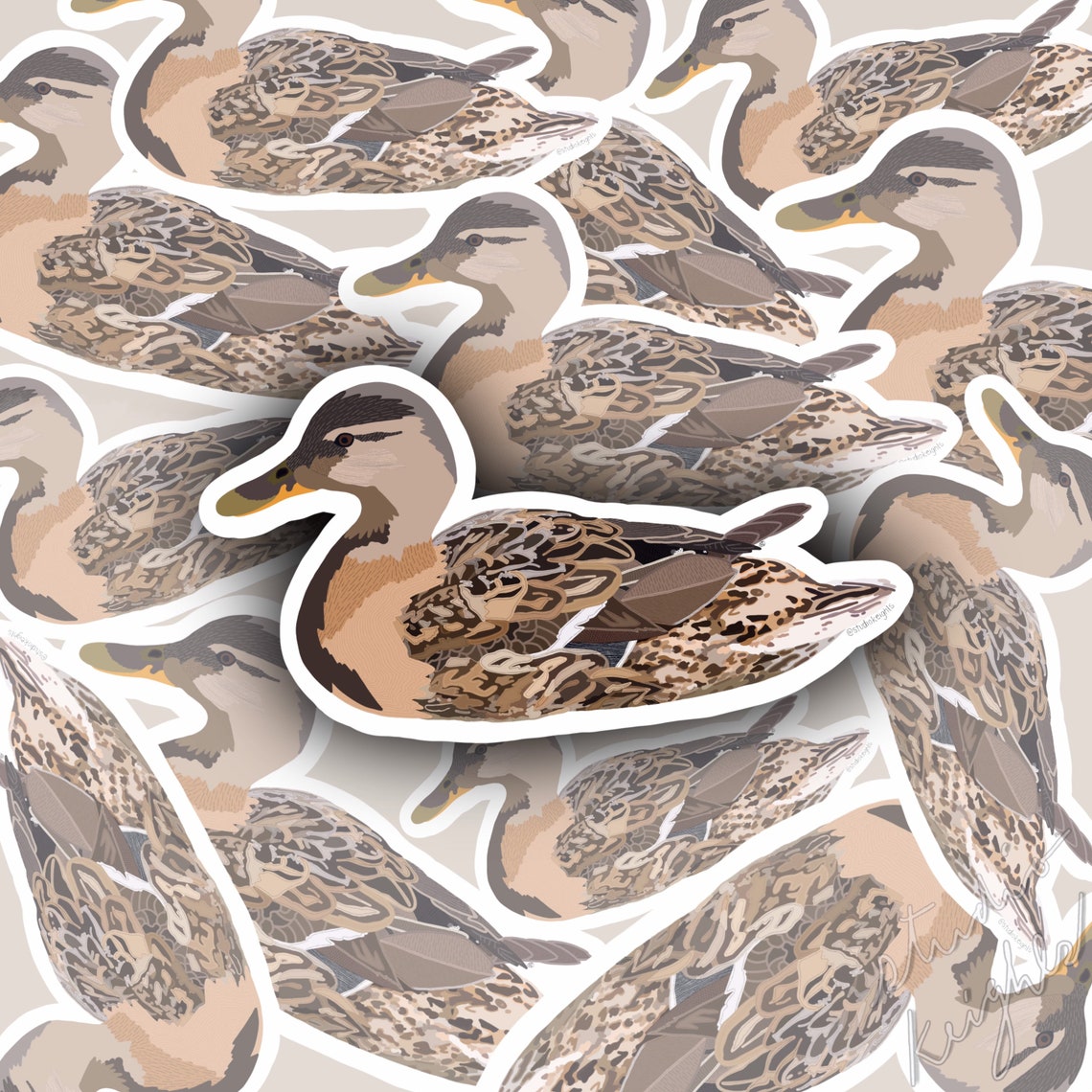 Lady Mallard Sticker Vinyl Sticker Duck Sticker Laptop | Etsy