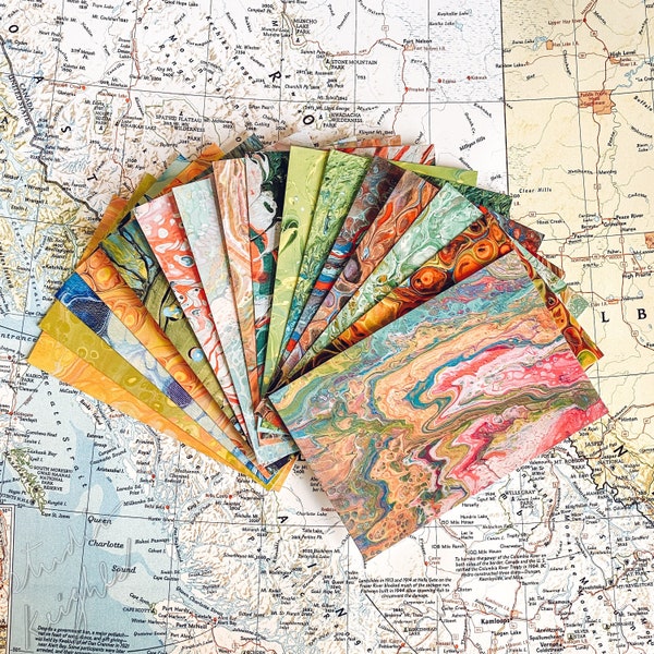 Acrylic Pour Cards - Etsy