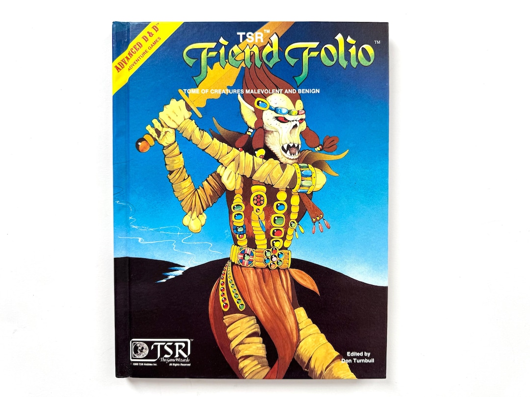 Vintage 1981 Fiend Folio 1st Edition Advanced Dungeons and Dragons Book ...