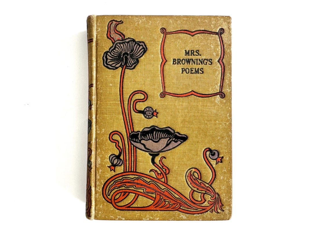 Vintage 1800s Poetry Book Elizabeth Barrett Browning’s “mrs. Browning’s ...