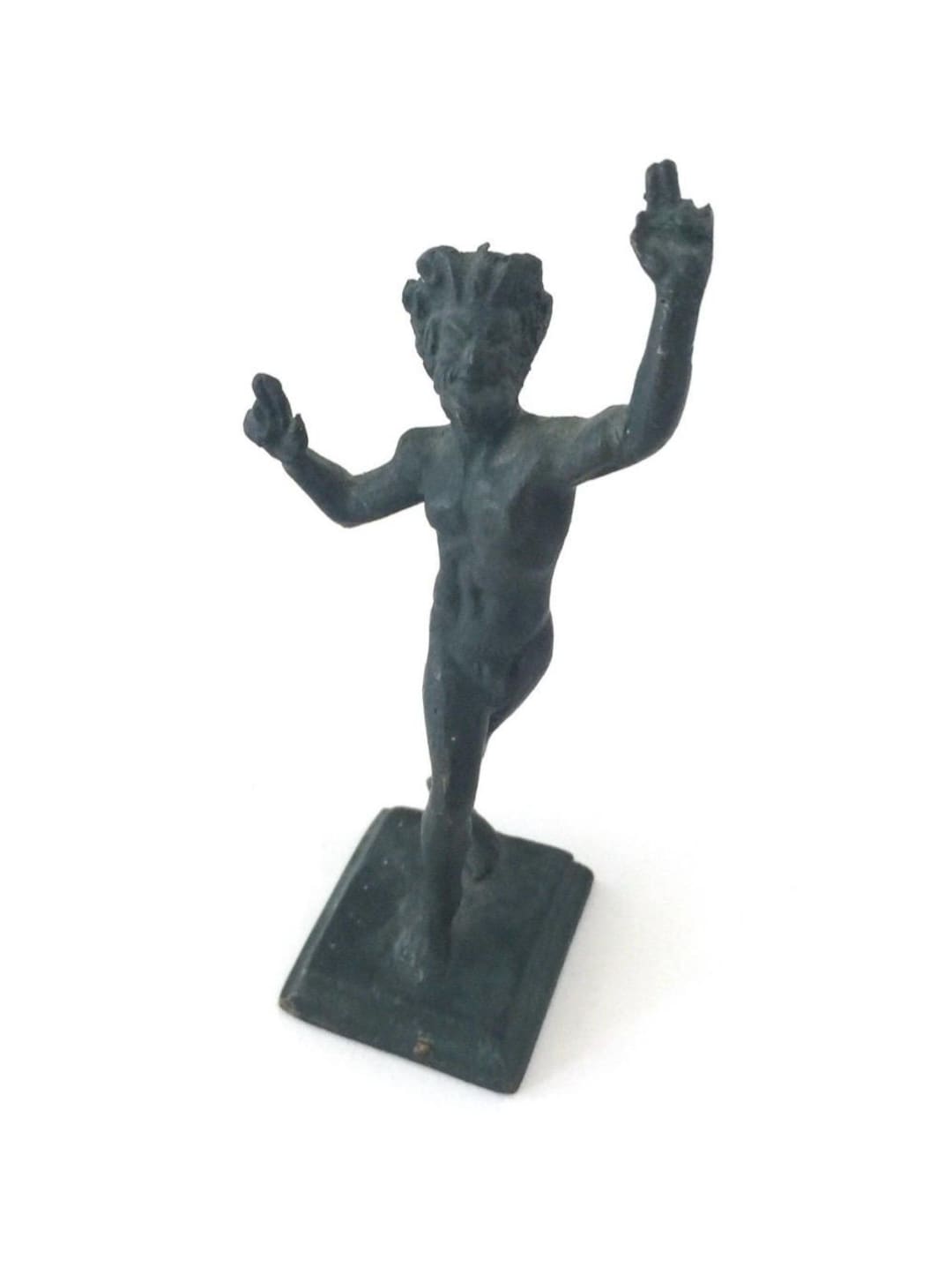 Vintage Dancing Faun Statue From Pompeii Italy Hellenistic Satyr ...