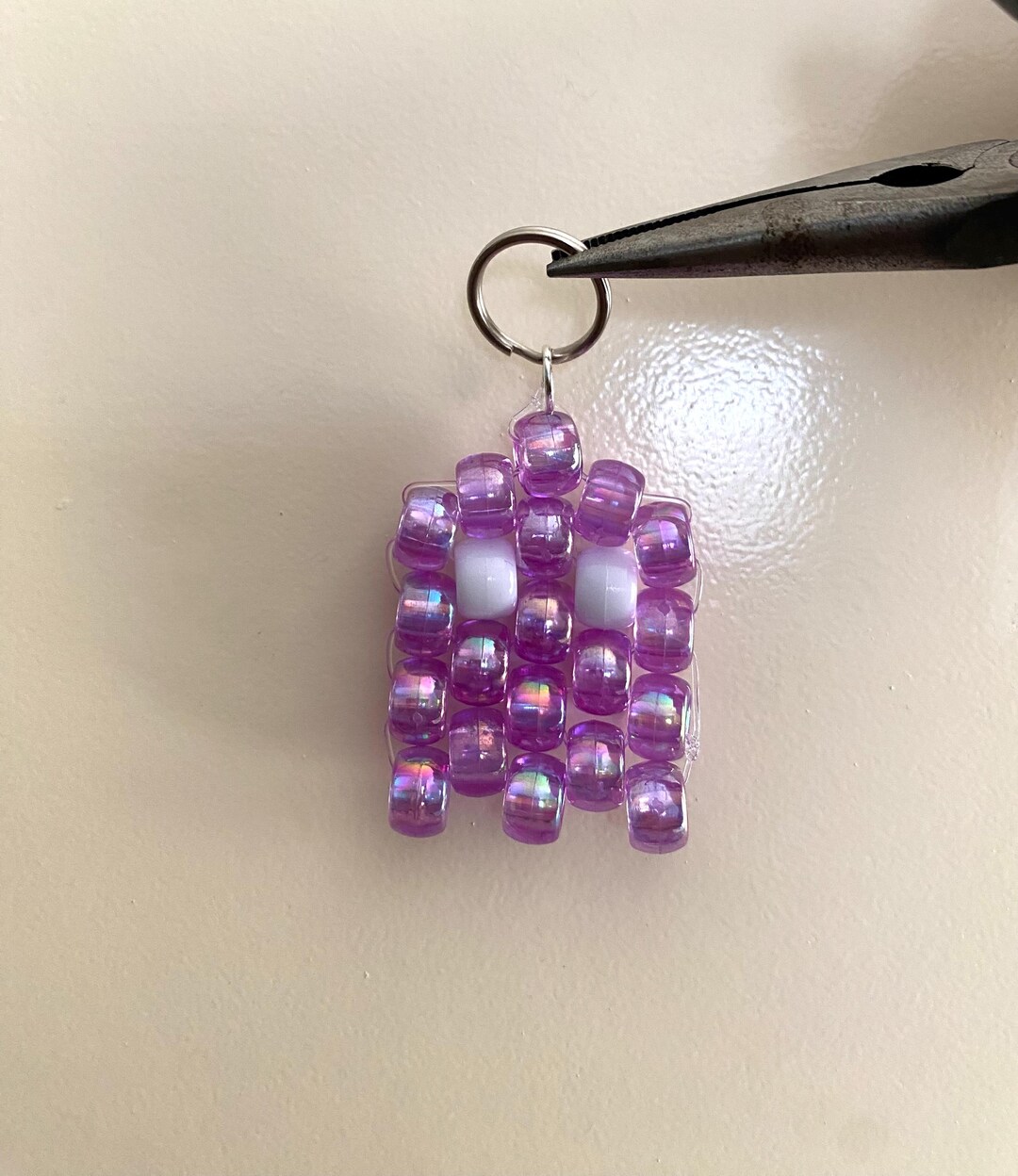 Purple Pac-man Ghost Keychain - Etsy