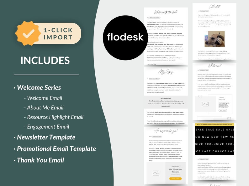 Flodesk Essential Emails Starter Pack Template for Small Business ...