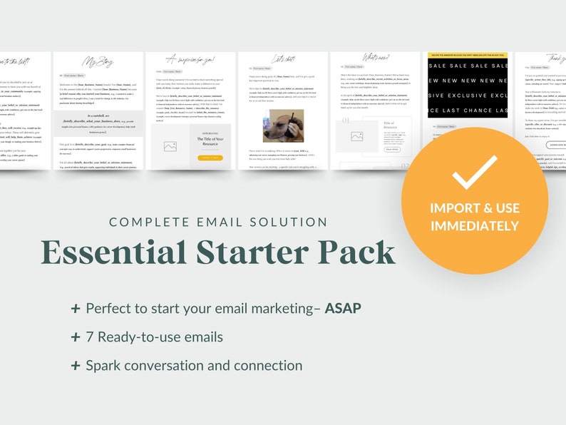 Flodesk Essential Emails Starter Pack Template for Small Business ...