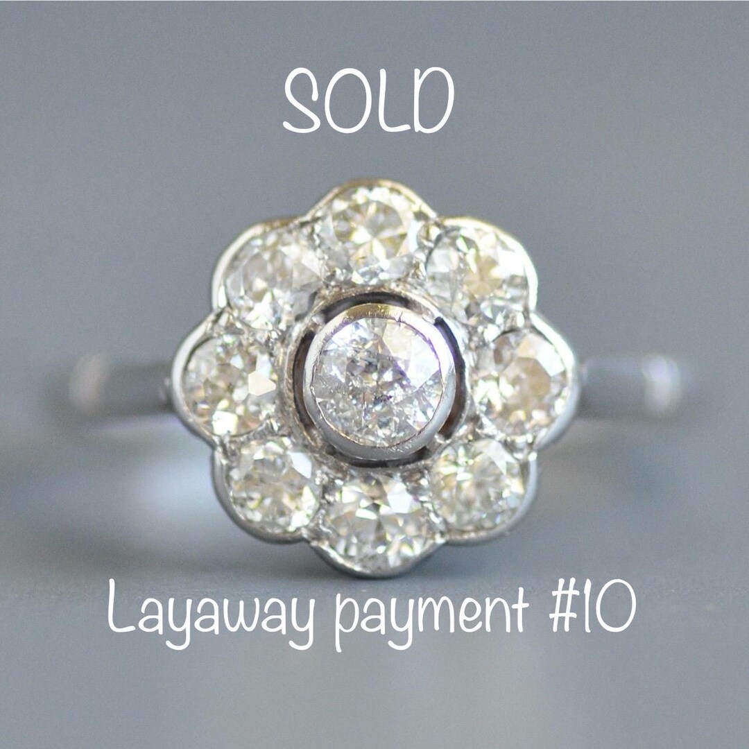 SOLD SOLD Layaway Payment #10 - Antique Art Deco Period 1.37 Ctw Old ...