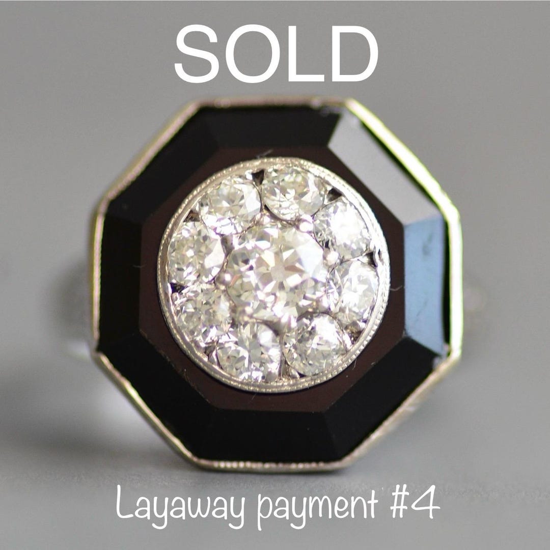 SOLD SOLD Layaway Payment #4 - Antique Art Deco Period Old Mine Cut ...