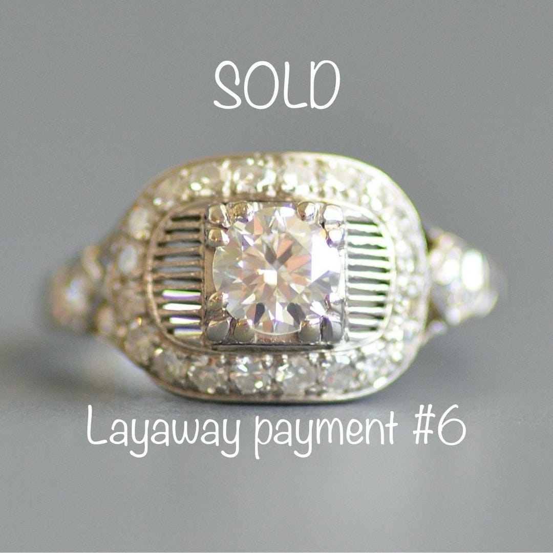 SOLD SOLD Layaway Payment 6 Antique Art Deco Period Old European Cut ...