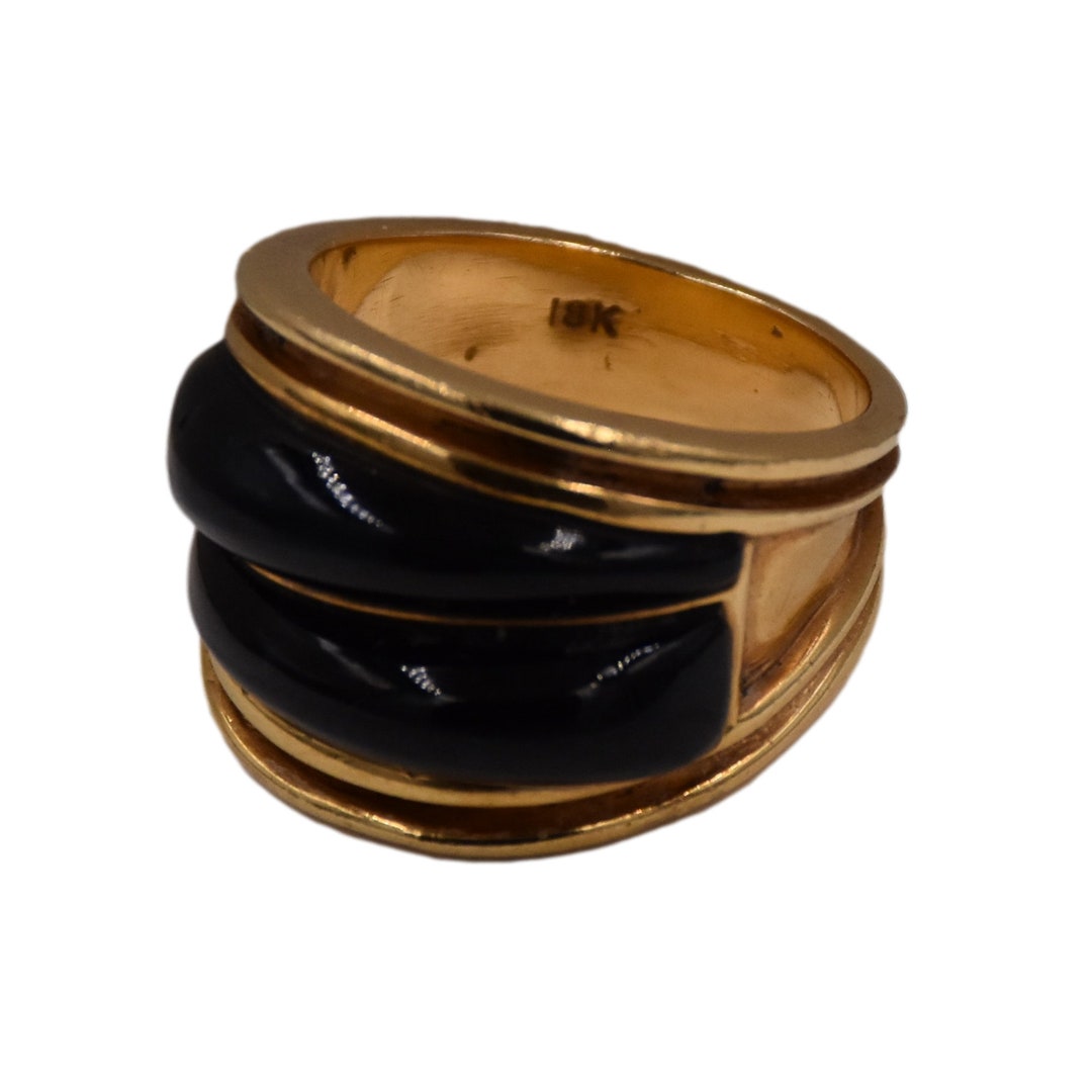 Mens Gold Ring, Unique Ring, Thick Gold Ring, Gold Ring for Him 18K ...