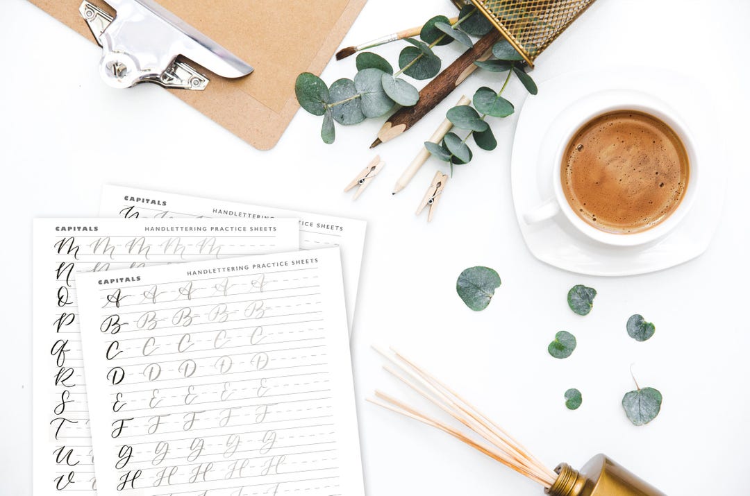 Handlettering Practice Sheets | Modern Calligraphy Practice Sheets ...