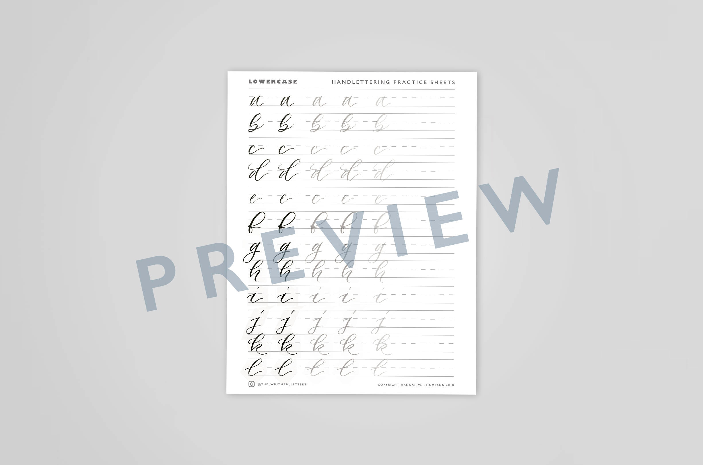 Handlettering Practice Sheets Modern Calligraphy Practice - Etsy