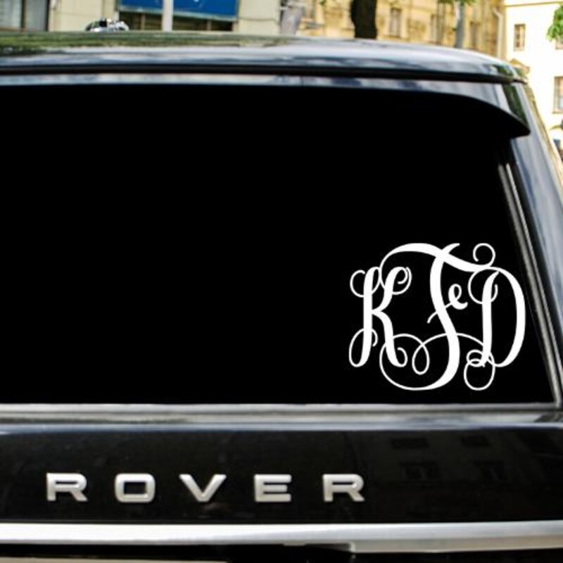 Monogram Vinyl Decal - Etsy