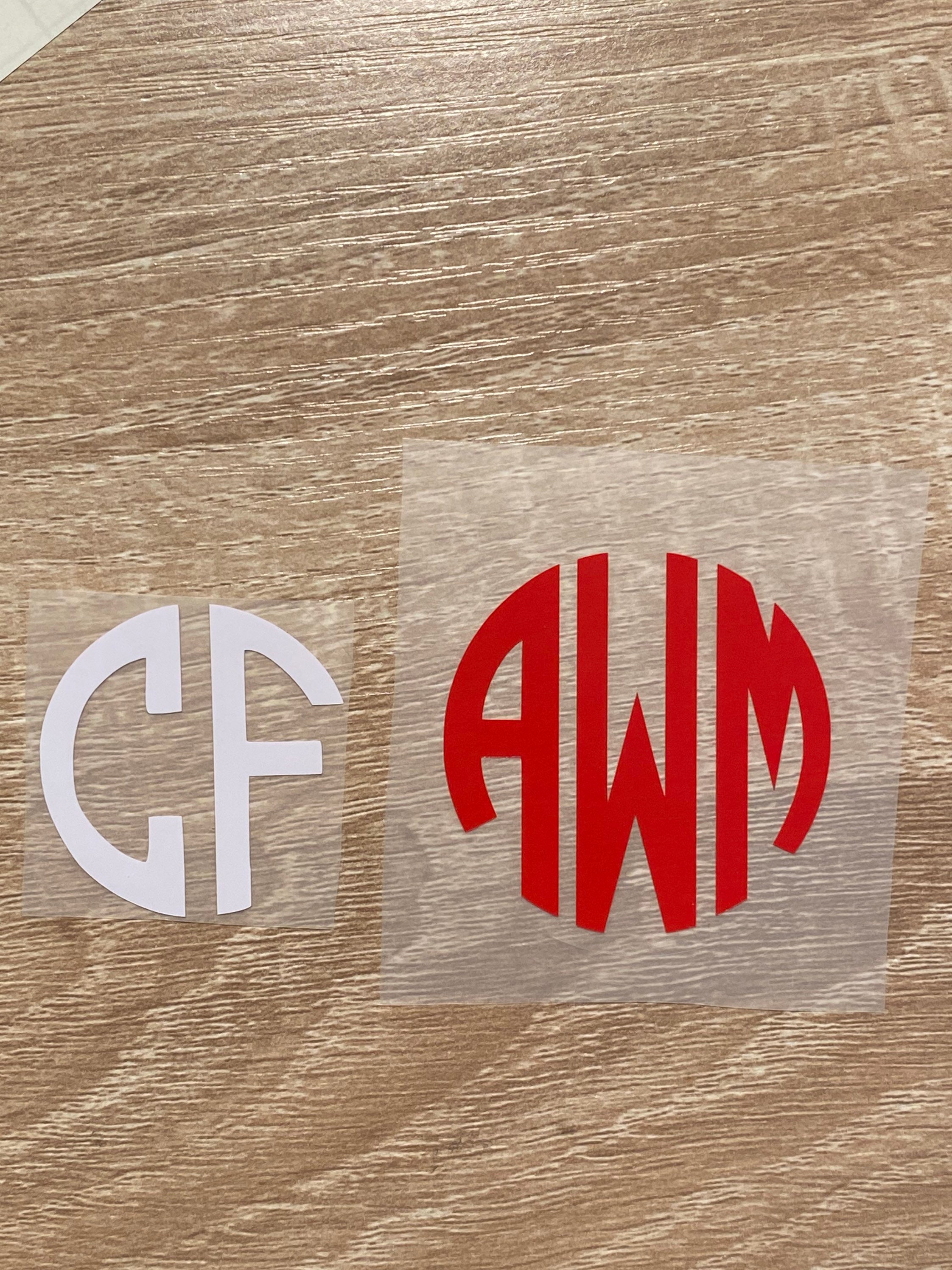 Vinyl Monogram Circle Decal Sticker - Etsy