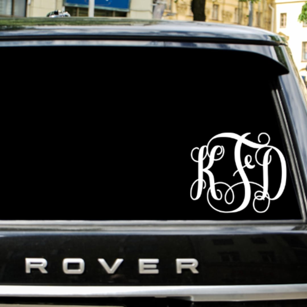 Vinyl Monogram Decal Sticker - Etsy