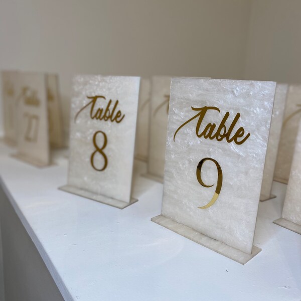 Pearl Table Numbers - Etsy