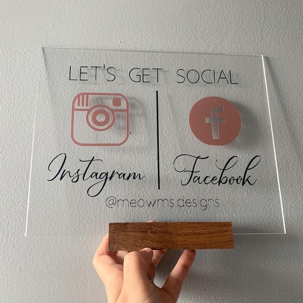 Lets Get Social Sign - Etsy