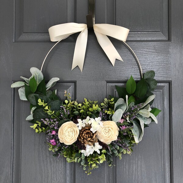 Modern Spring Wreath - Etsy