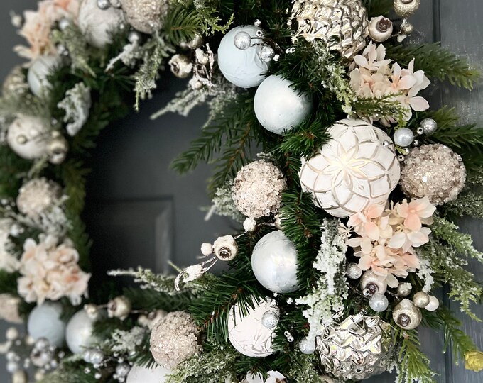Farmhouse Champagne and Cream Wreath - Etsy