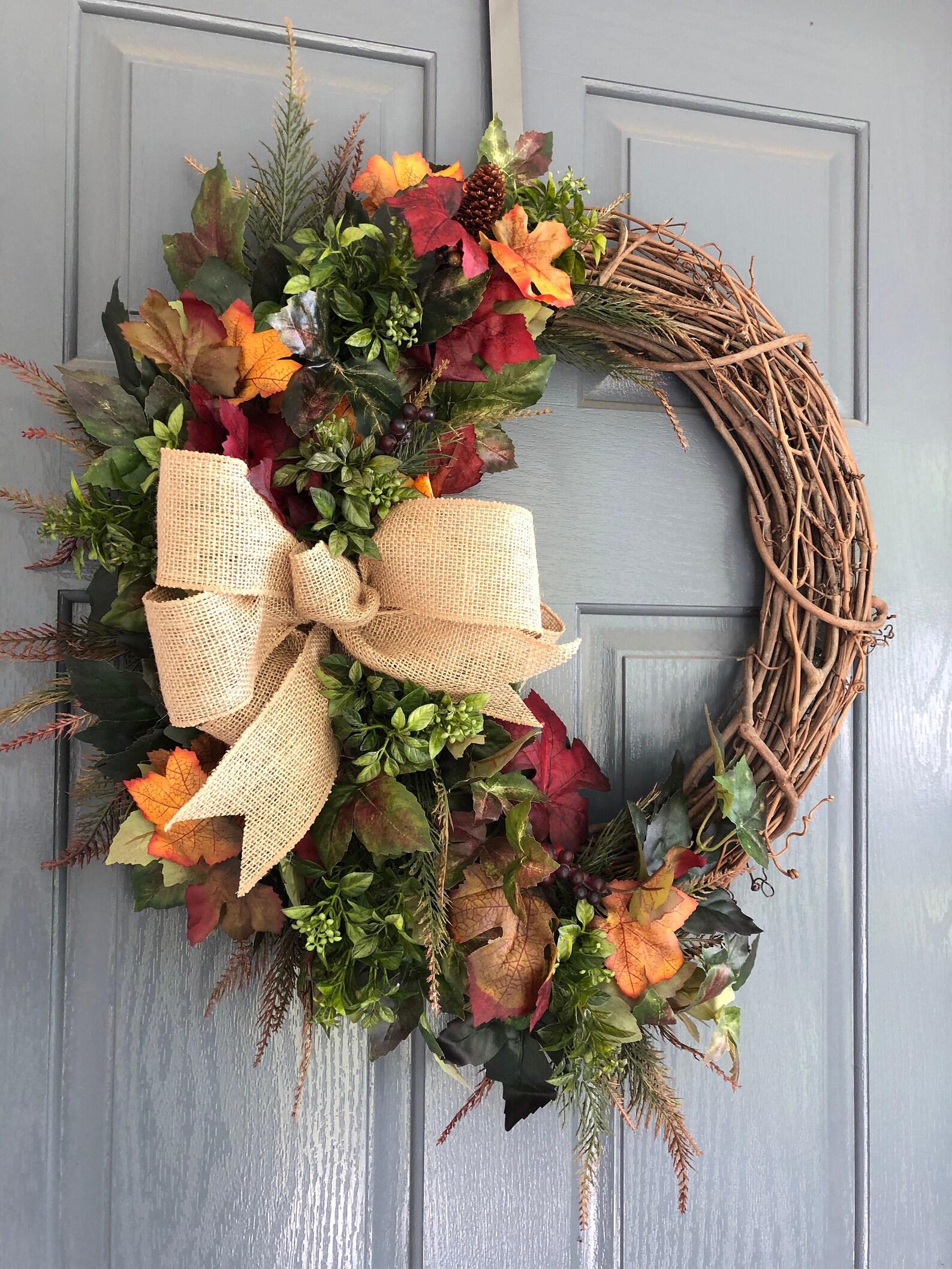 Fall Wreath Fall Wreaths for Front Door - Etsy