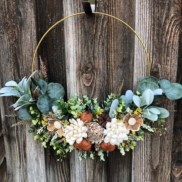 Fall Hoop Wreath - Etsy