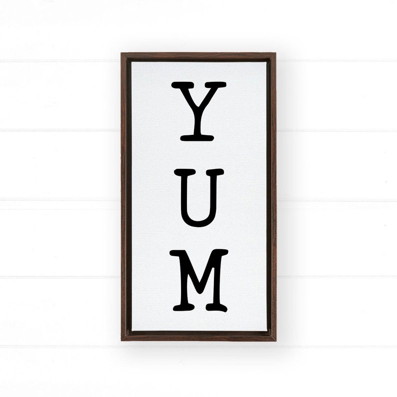 Yum Sign Rustic Kitchen Wall Decor Kitchen Wall Art Signs | Etsy