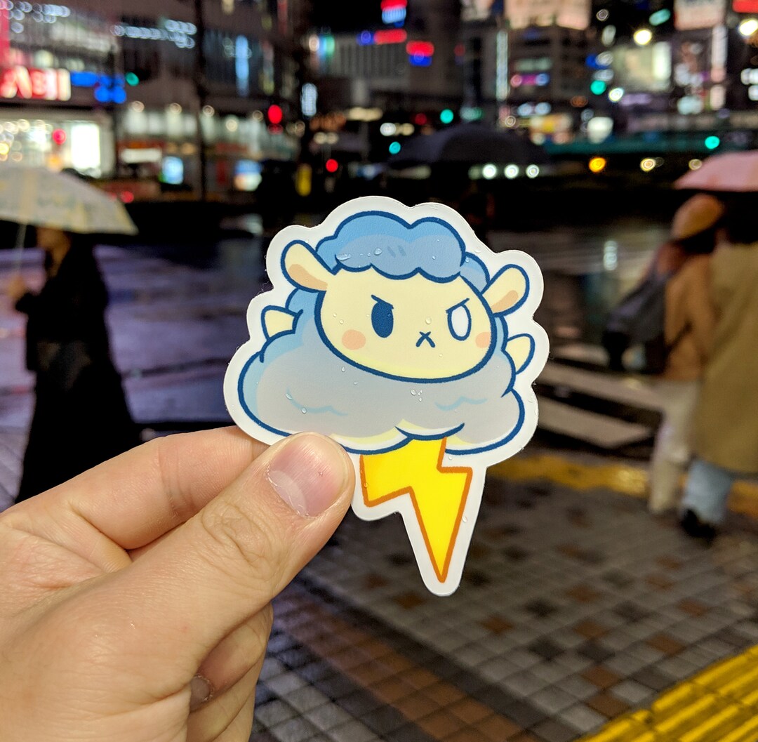 Sheep Lightning Vinyl Sticker (3") - Etsy