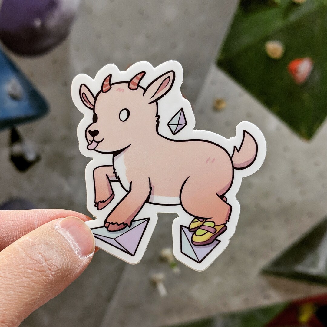 Rock Climbing Goat Vinyl Sticker (3") - Etsy